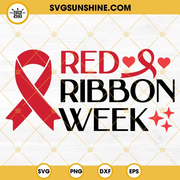 Red Ribbon Week SVG PNG DXF EPS Cricut Cut File