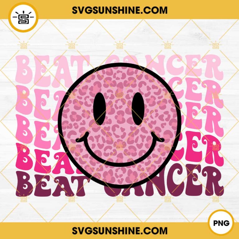 Smiley Beat Cancer PNG, Breast Cancer Awareness PNG, Retro Breast ...