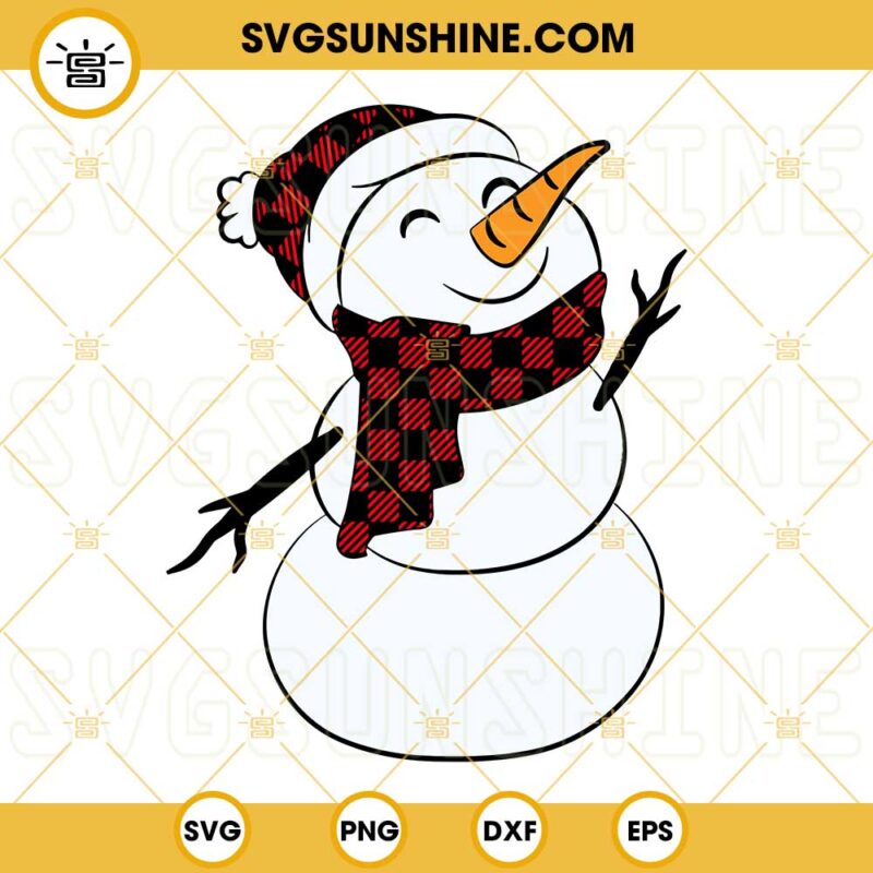 Snowman SVG, Christmas SVG, Buffalo Plaid Snowman SVG PNG DXF EPS ...