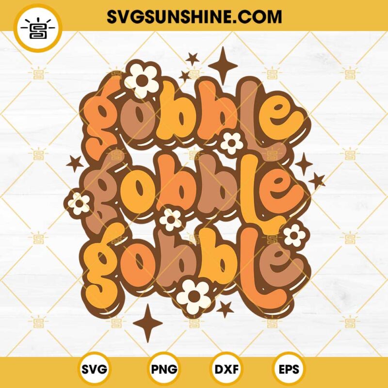Gobble SVG, Turkey Face SVG, Thanksgiving SVG