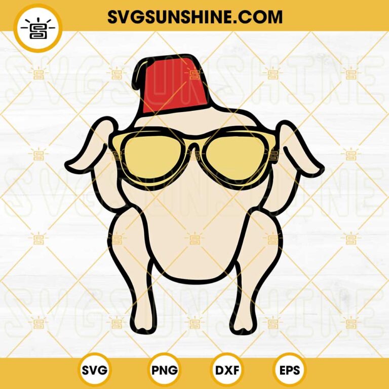 Turkey In Sunglasses And Hat SVG, Turkey Thanksgiving SVG PNG DXF EPS ...