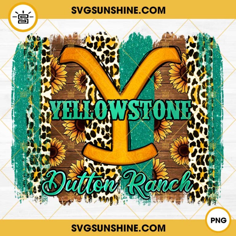 Yellowstone Dutton Ranch Glitter Sunflower PNG, Yellowstone Leopard PNG ...