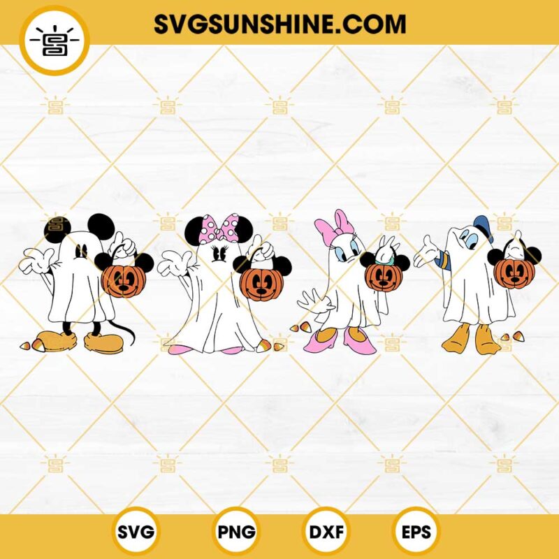 Disney Character Ghost Halloween Costumes SVG, Disney Ghost Halloween ...