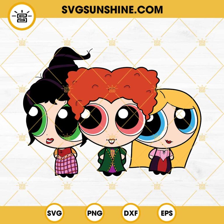 Hocus Pocus The Powerpuff Girls Halloween SVG PNG DXF EPS Cricut Silhouette