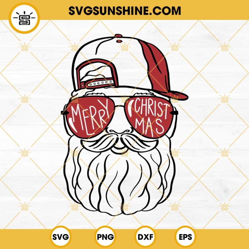 Santa Claus Snapback Cap SVG, Santa Claus SVG, Funny Santa Merry ...