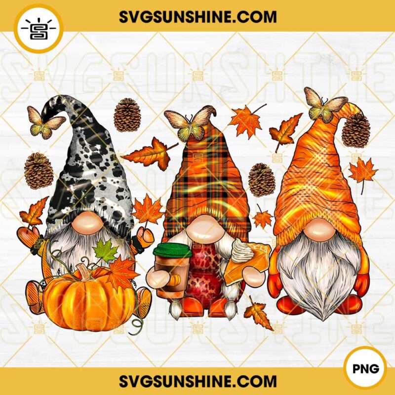 Fall Gnomes PNG, Thanksgiving Gnome PNG, Autumn Leaves PNG, Fall PNG ...