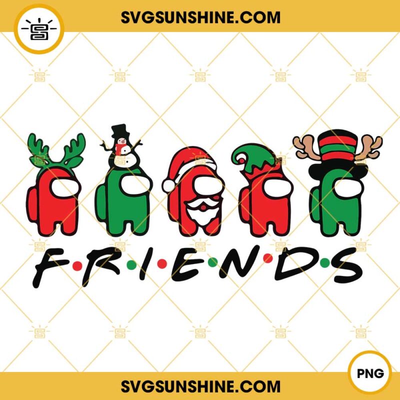 Among Us Christmas Friends PNG, Christmas Among Us PNG File