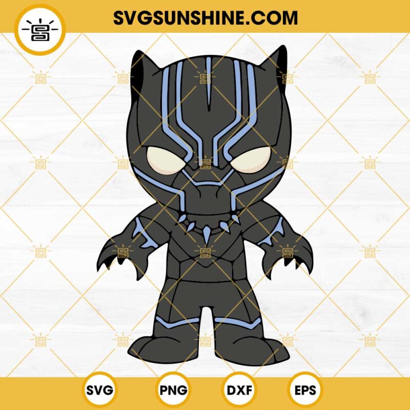 Baby Black Panther SVG, Chibi Superhero SVG, Baby Avengers SVG, Baby ...