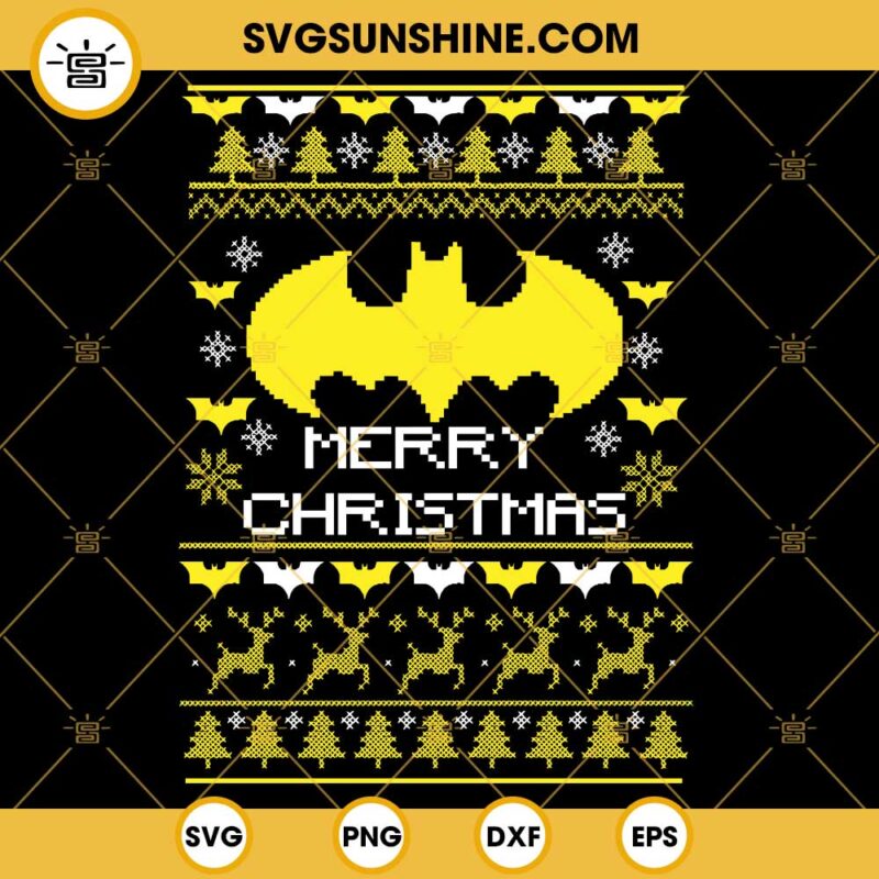 Batman Merry Christmas SVG, Batman Ugly Christmas Design SVG, Batman ...
