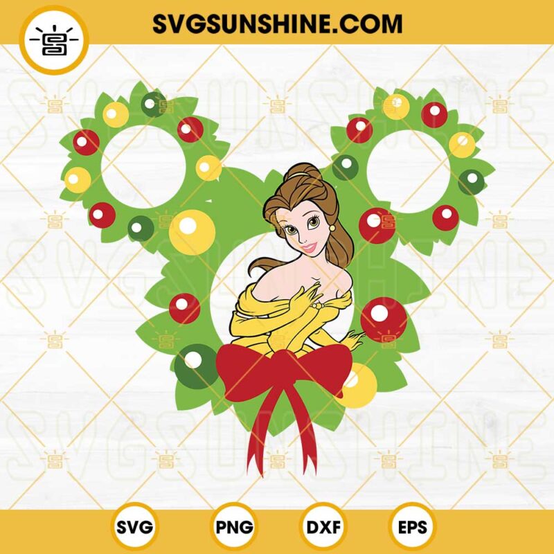 Disney Princess Christmas SVG Bundle, Christmas Princess SVG, Disney ...