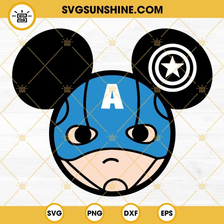Captain America SVG, Captain America Mickey Head SVG, Super Hero Mickey ...