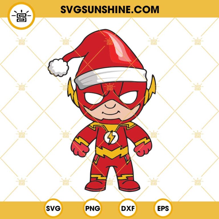 Flash DC Christmas SVG, Flash Merry Christmas SVG PNG DXF EPS Cut Files