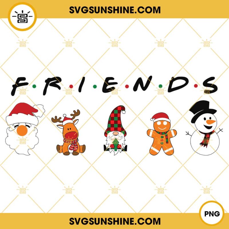 Friends Christmas PNG File Digital Download