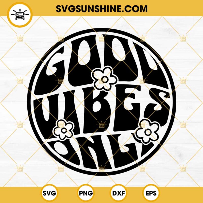 Good Vibes PNG, Hippie PNG, Retro Smiley Face PNG, Positivity PNG ...