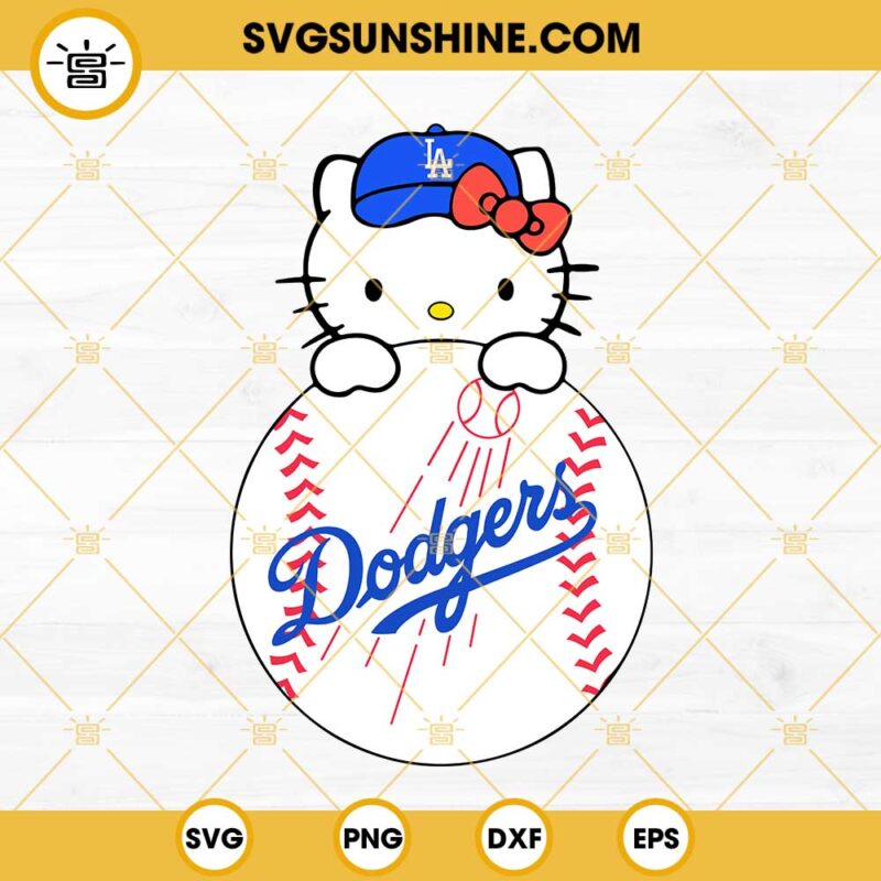 Hello Kitty LA Dogers SVG, Hello Kitty Los Angeles Dodgers SVG, Hello ...