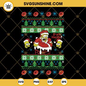 Homer Jay Simpson Ugly Christmas Design SVG, Simpson Christmas SVG PNG ...