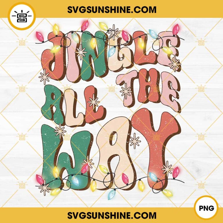 Jingle All The Way Christmas Light PNG File