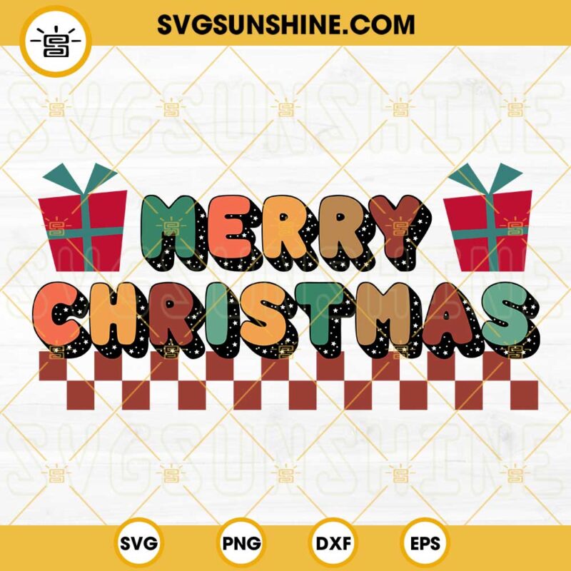 Merry Christmas Tree SVG PNG DXF EPS Cut Files For Cricut Silhouette