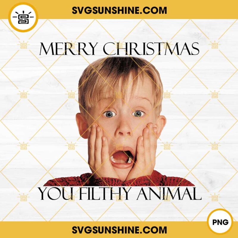 Merry Christmas Ya Filthy Animal SVG, Home Alone SVG, Kevin McCallister ...