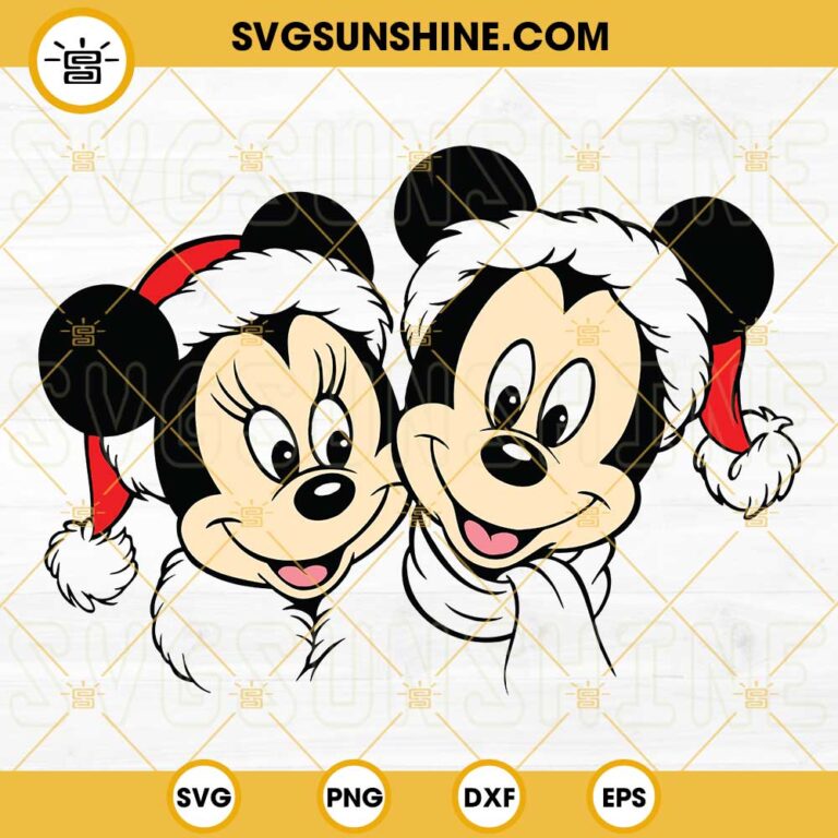 Mickey And Minnie Christmas SVG, Disney Merry Christmas SVG PNG DXF EPS ...