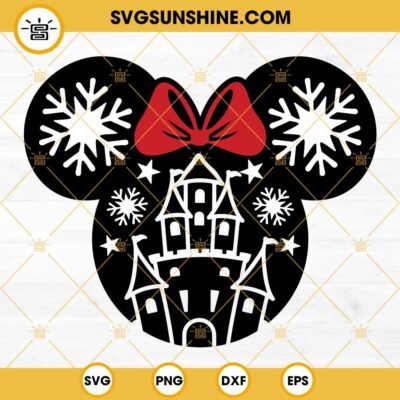 Minnie Christmas Hat Bling SVG, Minnie Disney Christmas SVG PNG DXF EPS ...
