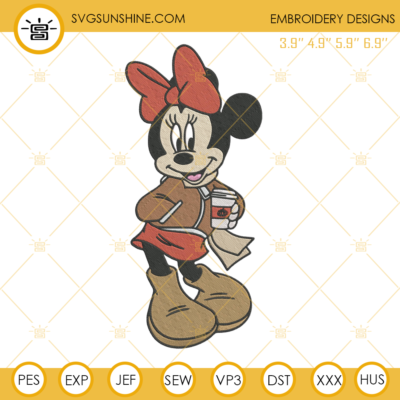 Minnie Mouse Fall Embroidery Design, Minnie Thanksgiving Embroidery ...