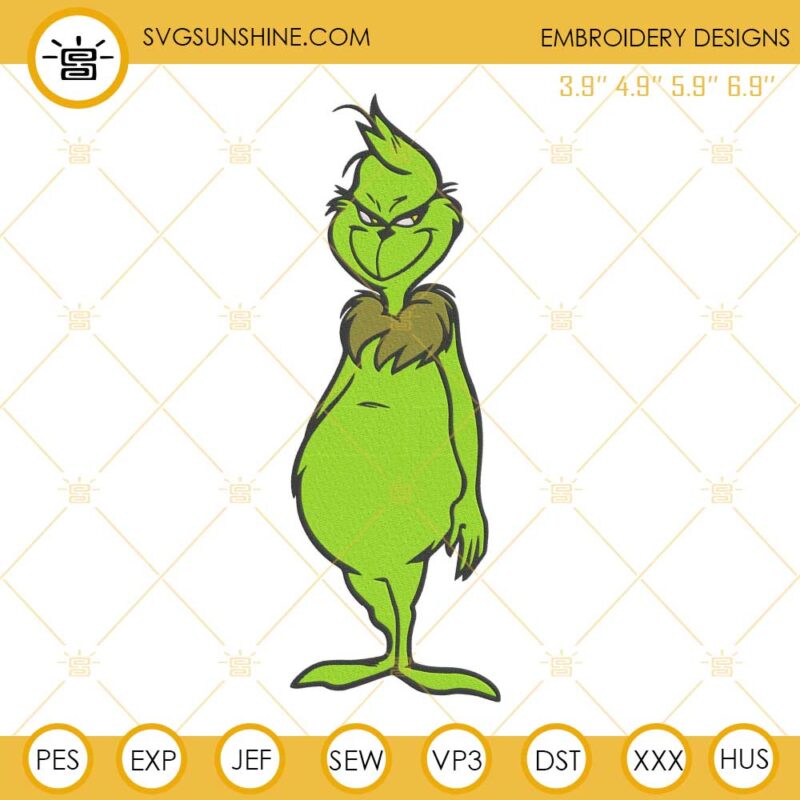 Grinch Machine Embroidery Designs