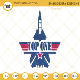 Top One Embroidery Designs, Top Gun Embroidery Files