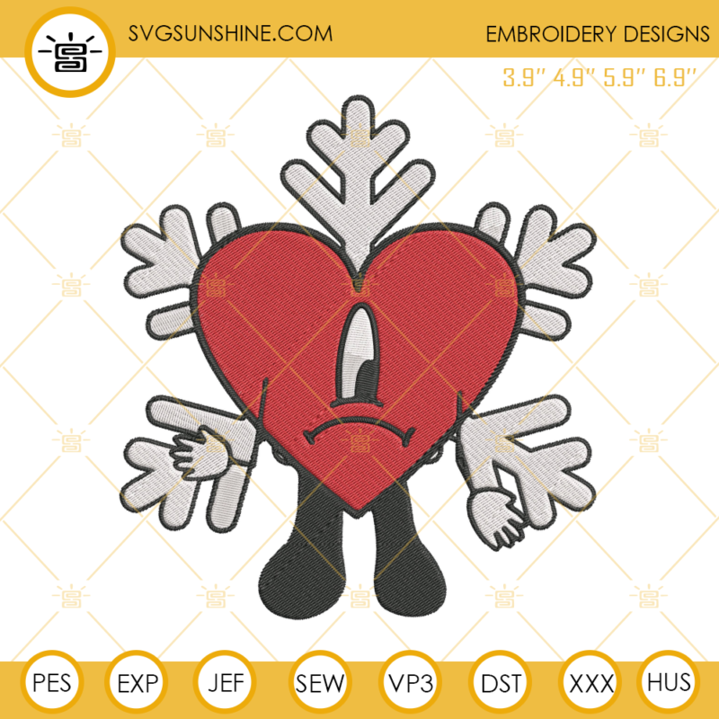 Bad Bunny Santa Hat Christmas Embroidery Designs