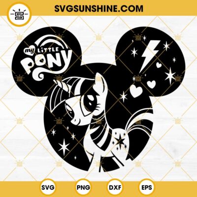 My Little Pony SVG, Disney Pony Mouse Ears SVG PNG DXF EPS Cut Files