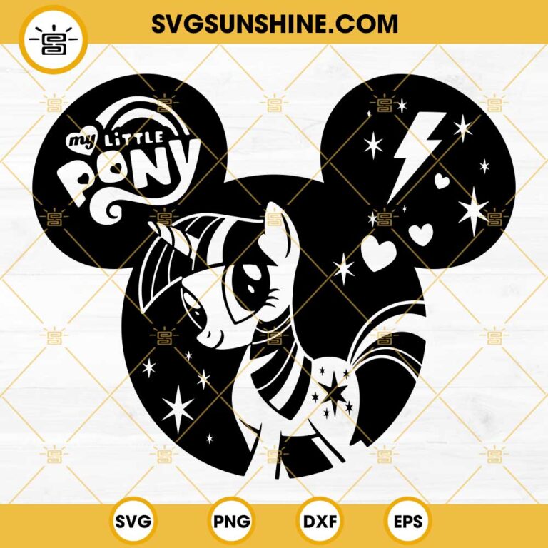 My Little Pony SVG, Disney Pony Mouse Ears SVG PNG DXF EPS Cut Files
