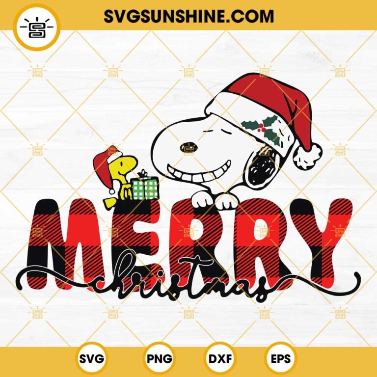 Christmas Snoopy And Woodstock Santa Hat SVG, Peanuts Christmas Tree ...