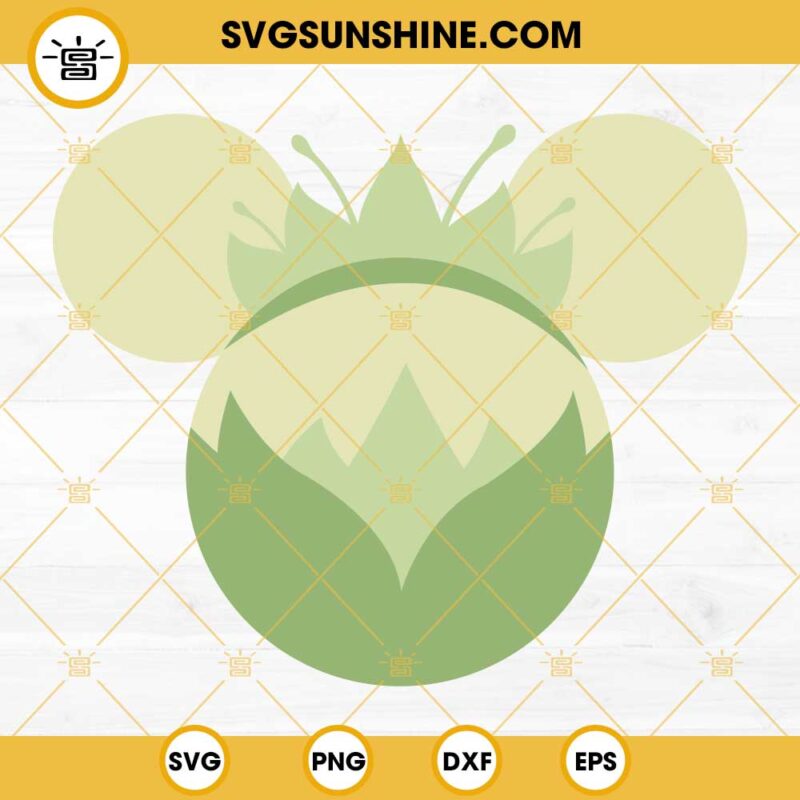 Princess Tiana SVG, Disney Princess Mouse Ears SVG PNG DXF EPS Cut Files