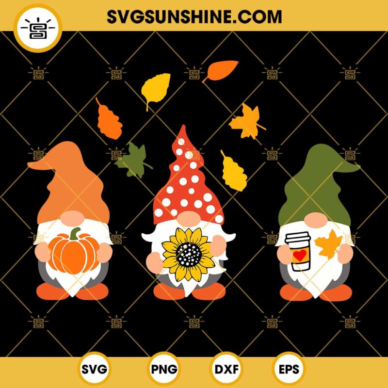 Thanksgiving Gnomes SVG, Autumn Gnomes SVG, Gnome Hello Fall SVG Files ...