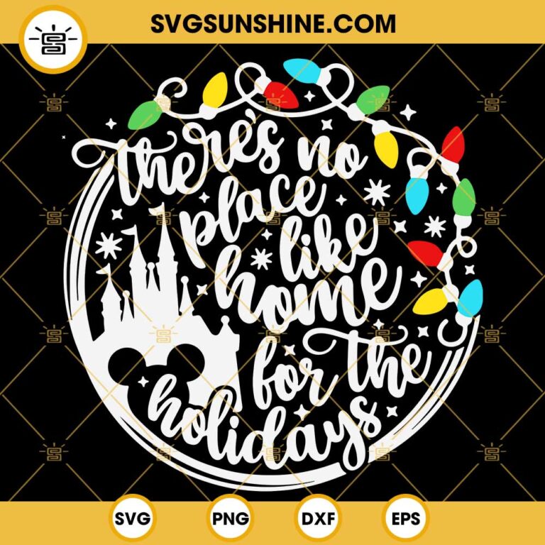 There's No Place Like Home SVG, Christmas Lights SVG, Castle Lights SVG ...