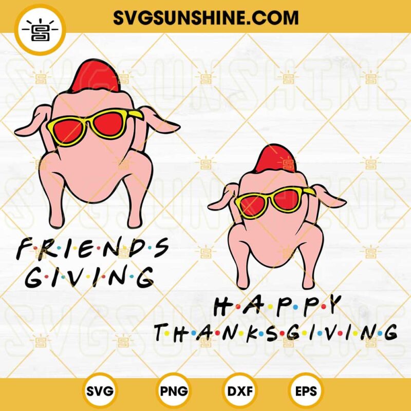 Turkey Friendsgiving SVG, Turkey Friends Thanksgiving SVG, Turkey Happy ...