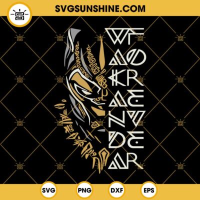 Wakanda Forever SVG PNG DXF EPS Cricut Silhouette Vector Clipart