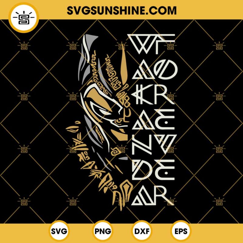 Wakanda Forever SVG PNG DXF EPS Cricut Silhouette Vector Clipart
