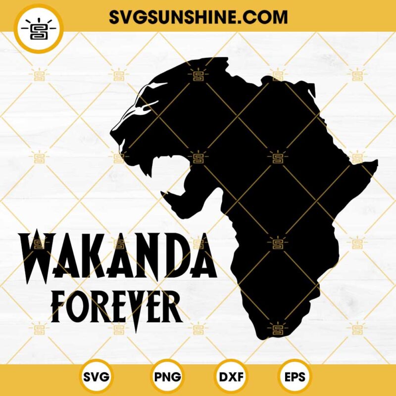 Wakanda Forever SVG EPS DXF PNG Cricut Silhouette File