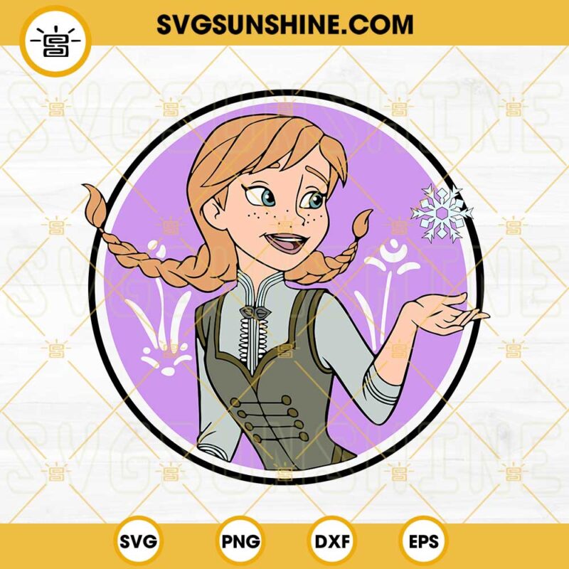 Anna Frozen SVG PNG DXF EPS Vector Clipart