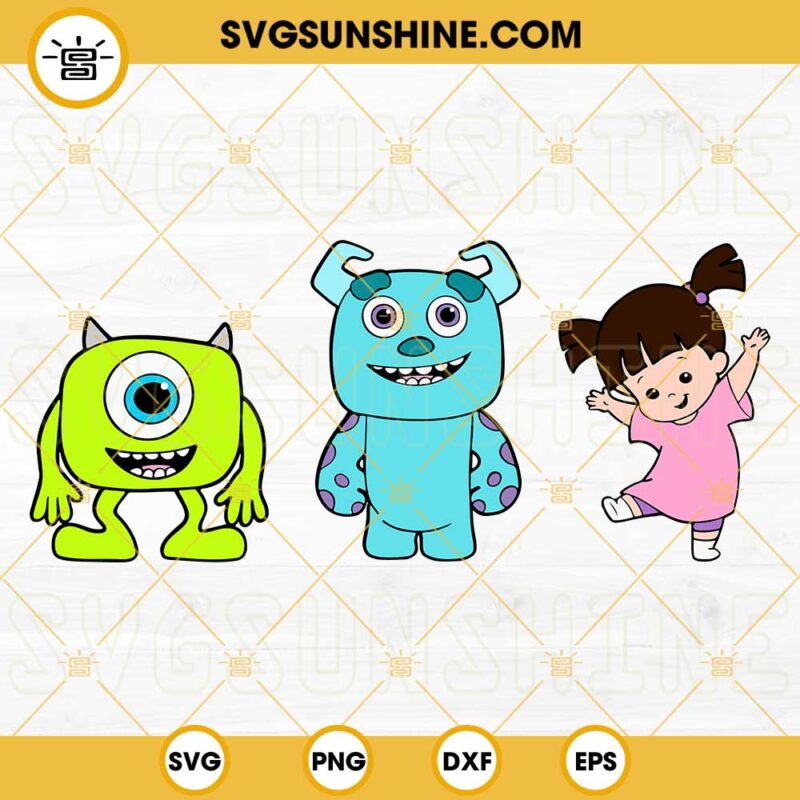 6 Monsters Inc SVG Bundle, Monsters Inc SVG, Mike SVG, Sully SVG, Boo ...