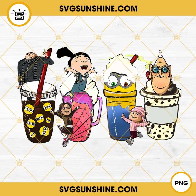 Minions Coffee PNG, Minions Drink Iced Coffee PNG, Minion Friends Iced ...