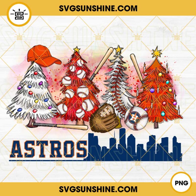 Christmas Astros Baseball PNG, Houston Astros Christmas Tree PNG File ...