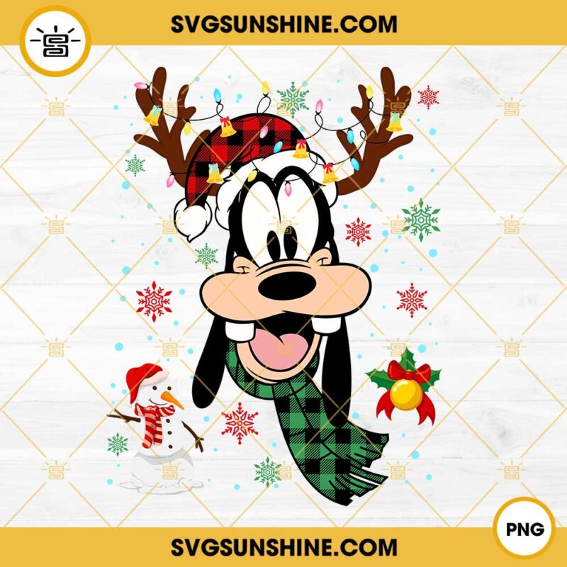 Goofy Christmas Buffalo Plaid PNG, Disney Christmas PNG File Digital ...