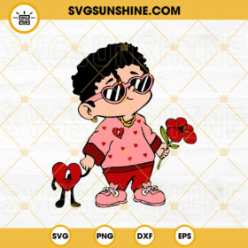 Baby Benito Holding Heart SVG, Baby Benito Bad Bunny Cupid SVG, Bad ...