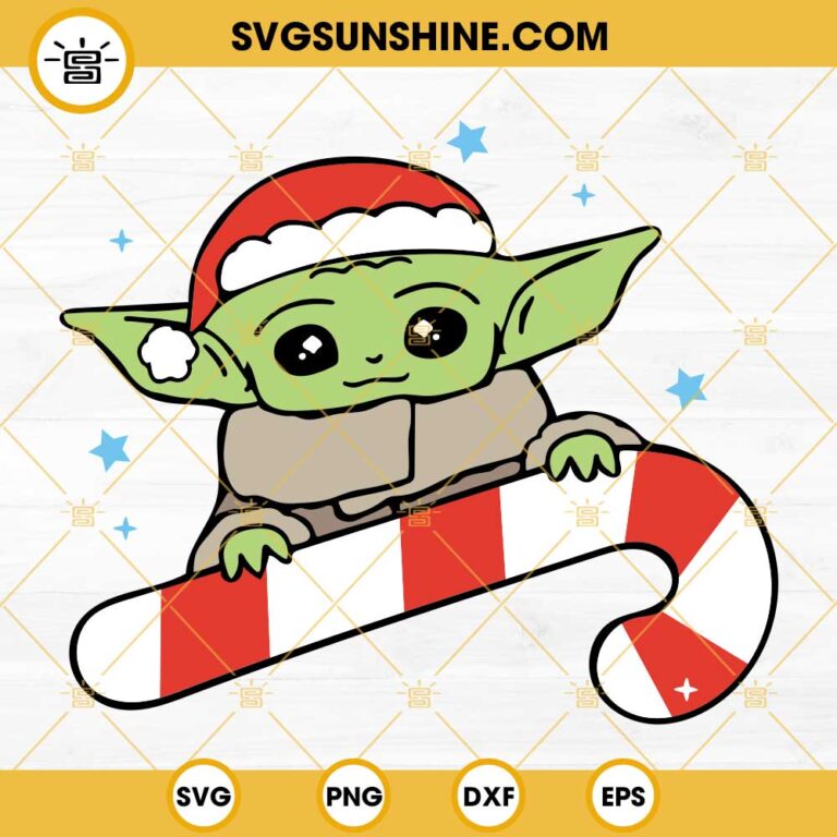 Baby Yoda Christmas Design PNG, Baby Yoda Santa Claus Hat Christmas PNG