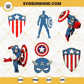 Captain America SVG Bundle, Superhero SVG, Marvel Avengers SVG PNG DXF ...