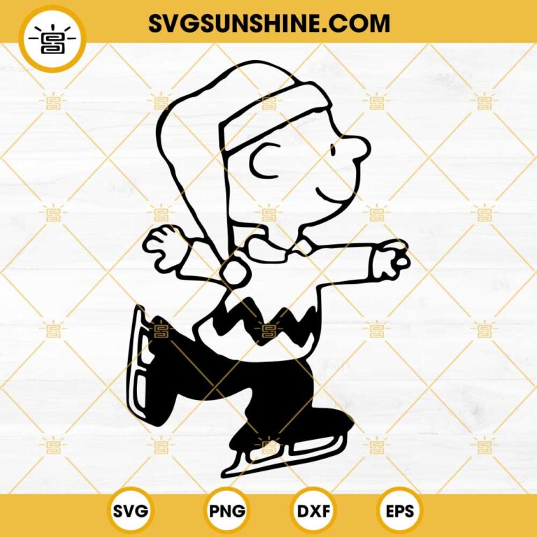 Charlie Brown Ice Skating SVG, Peanuts Winter Holiday SVG, Charlie ...