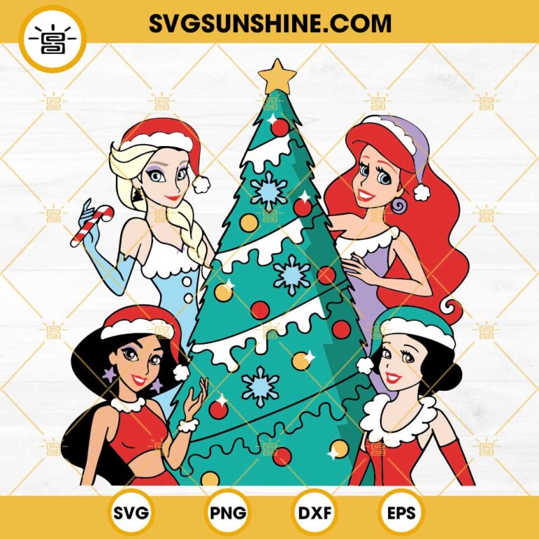 Disney Princess Christmas SVG Bundle, Christmas Princess SVG, Disney ...