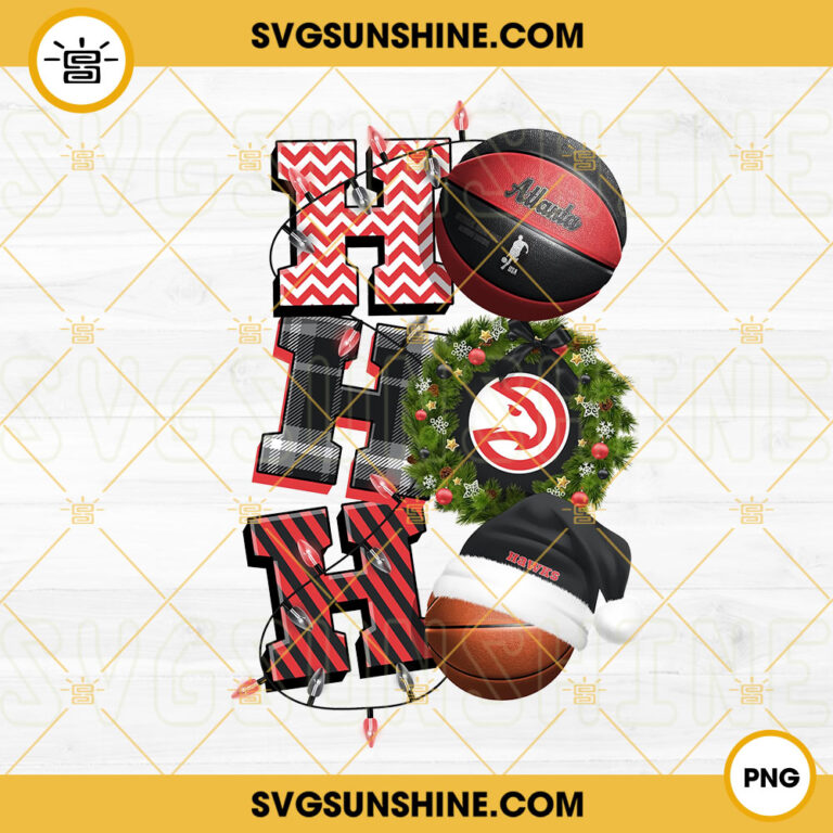 Atlanta Basketball Merry Swishmas PNG, Atlanta Hawks Basketball ...